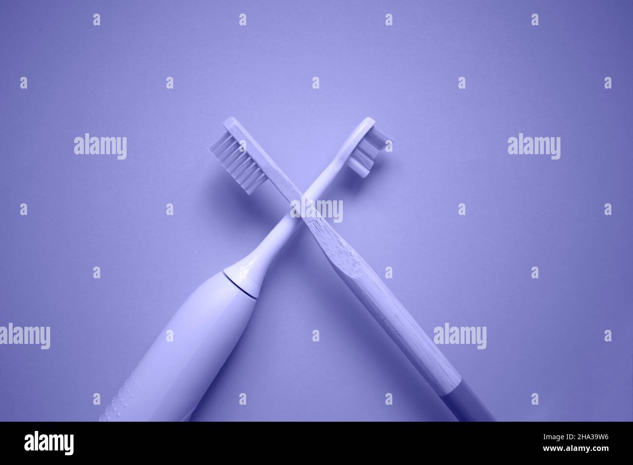 color of the year 2022. bamboo toothbrushes in very peri colors are a ...