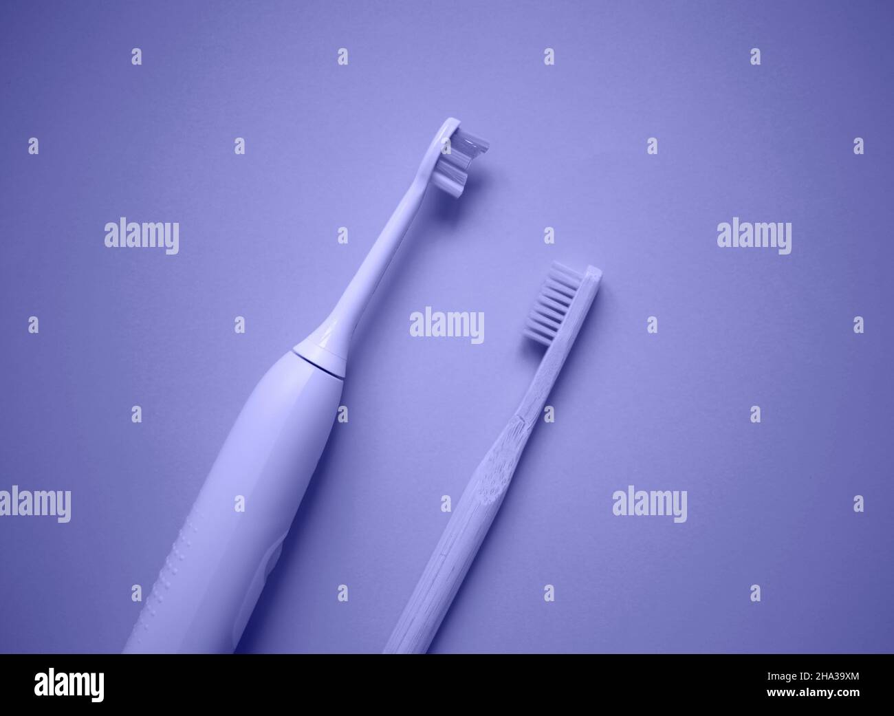 color of the year 2022. bamboo toothbrushes in very peri colors are a ...