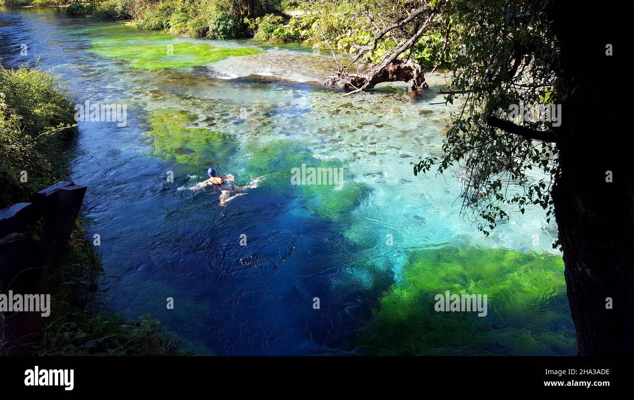 Syri i Kaltër is a karst spring, the depth of which is still unknown ...