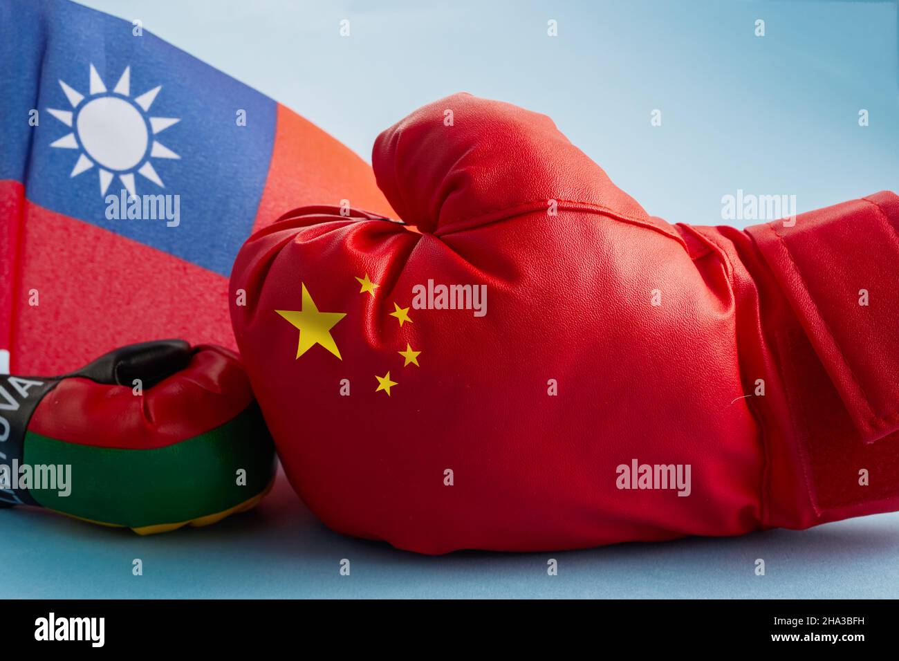 Concept of trade war. China Lithuania politics relationship partnership ...