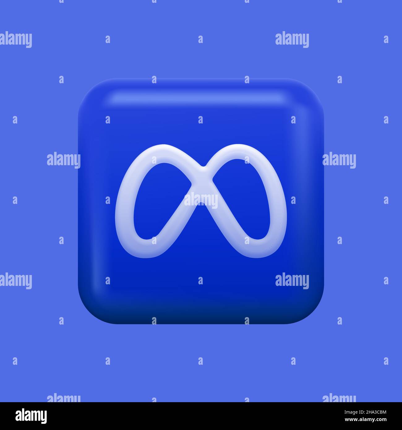 Infinity Vector Blue Infinity Symbol Icon. 3D Like Design Effect.