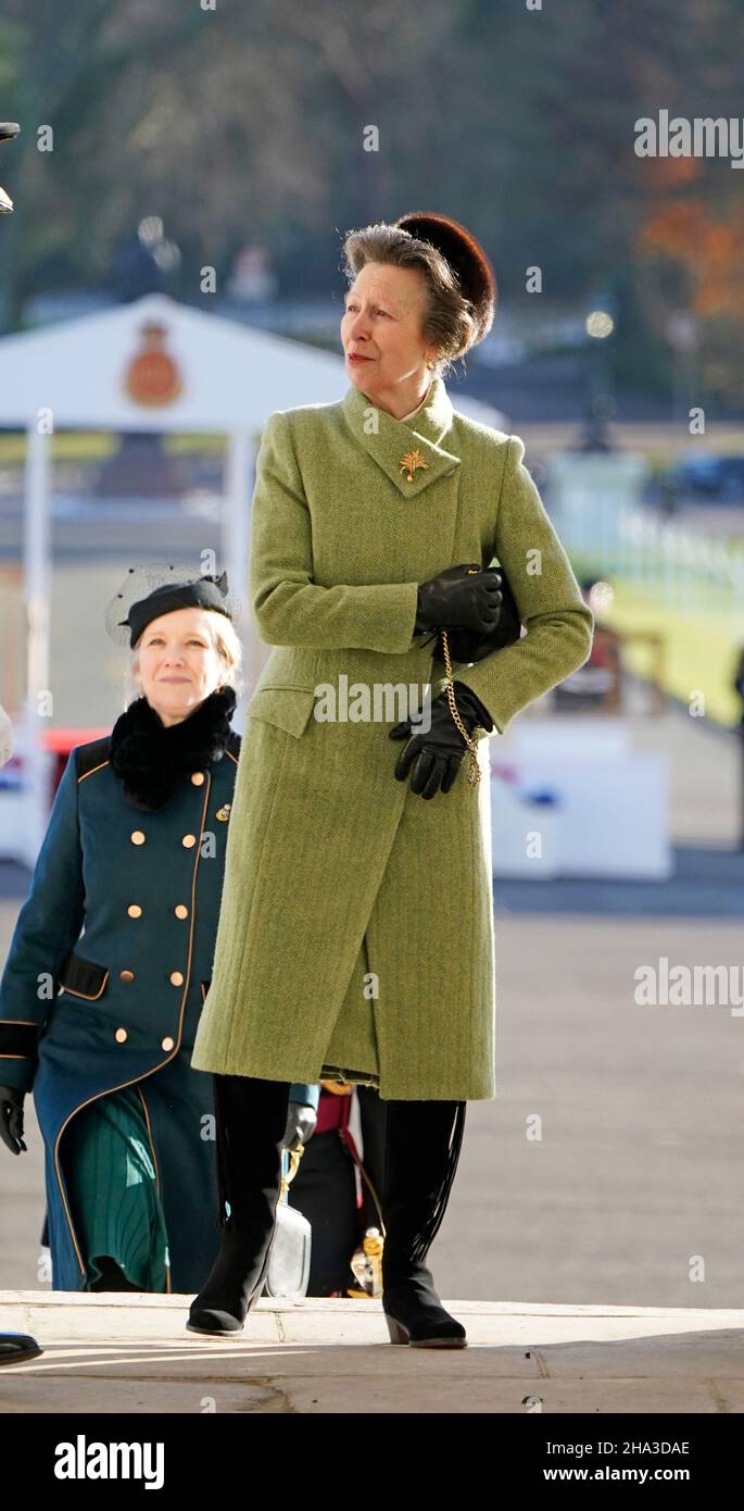 The Princess Royal, representing the Queen as the Reviewing Officer ...