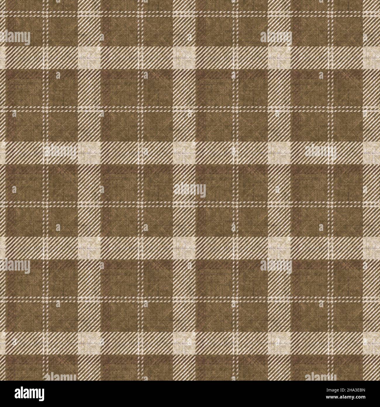 Sepia brown neutral woven plaid texture background. Seamless old worn ...