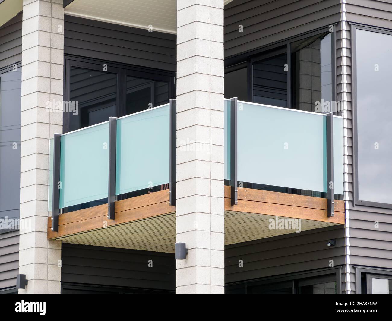 A corner recessed balcony Stock Photo - Alamy