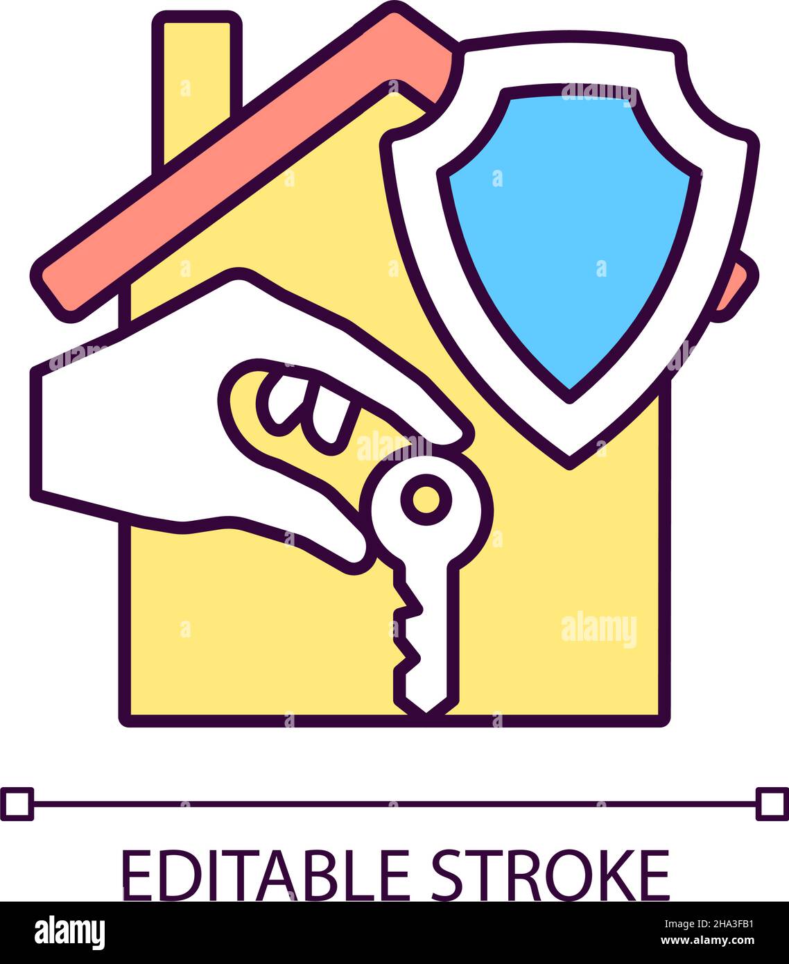 Renters insurance RGB color icon Stock Vector Image & Art - Alamy