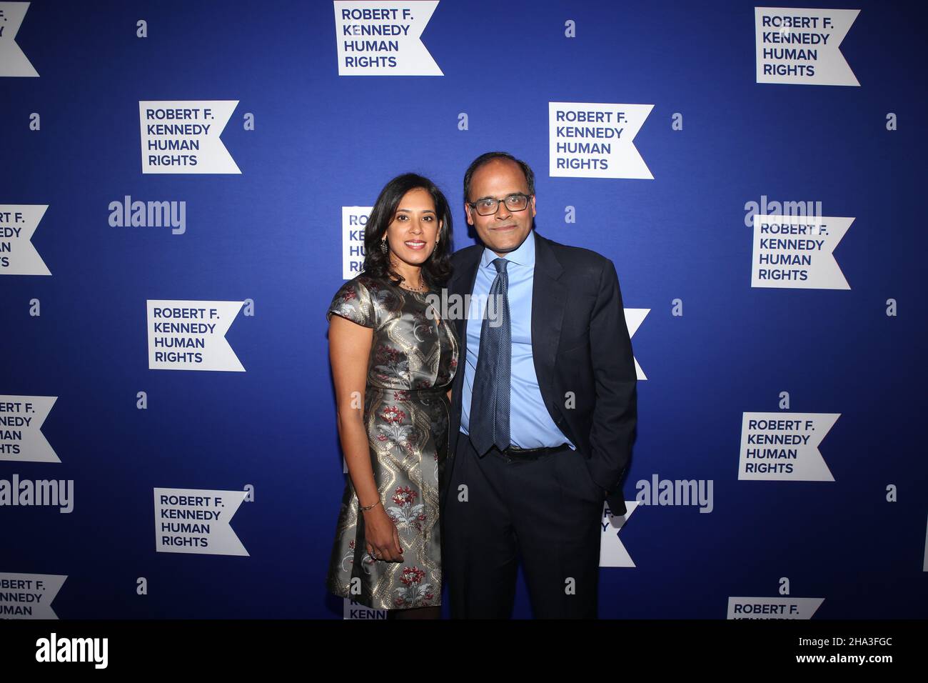 Monika Parekh and Deven Parekh attend the Robert F. Kennedy 2021 Ripple ...