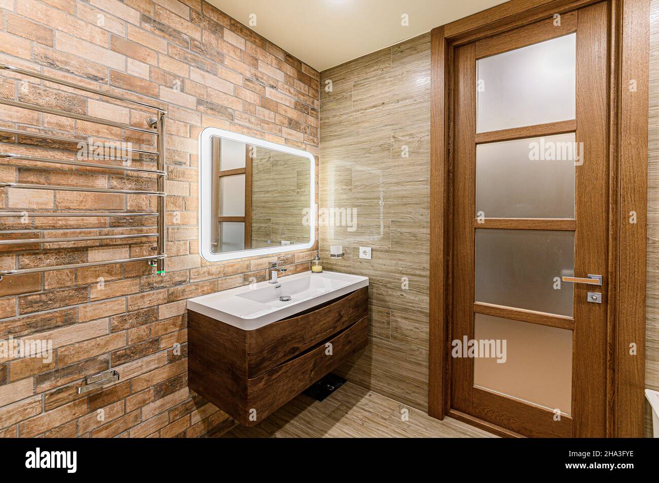 Russia, Moscow- May 06, 2020: interior room apartment modern bright ...