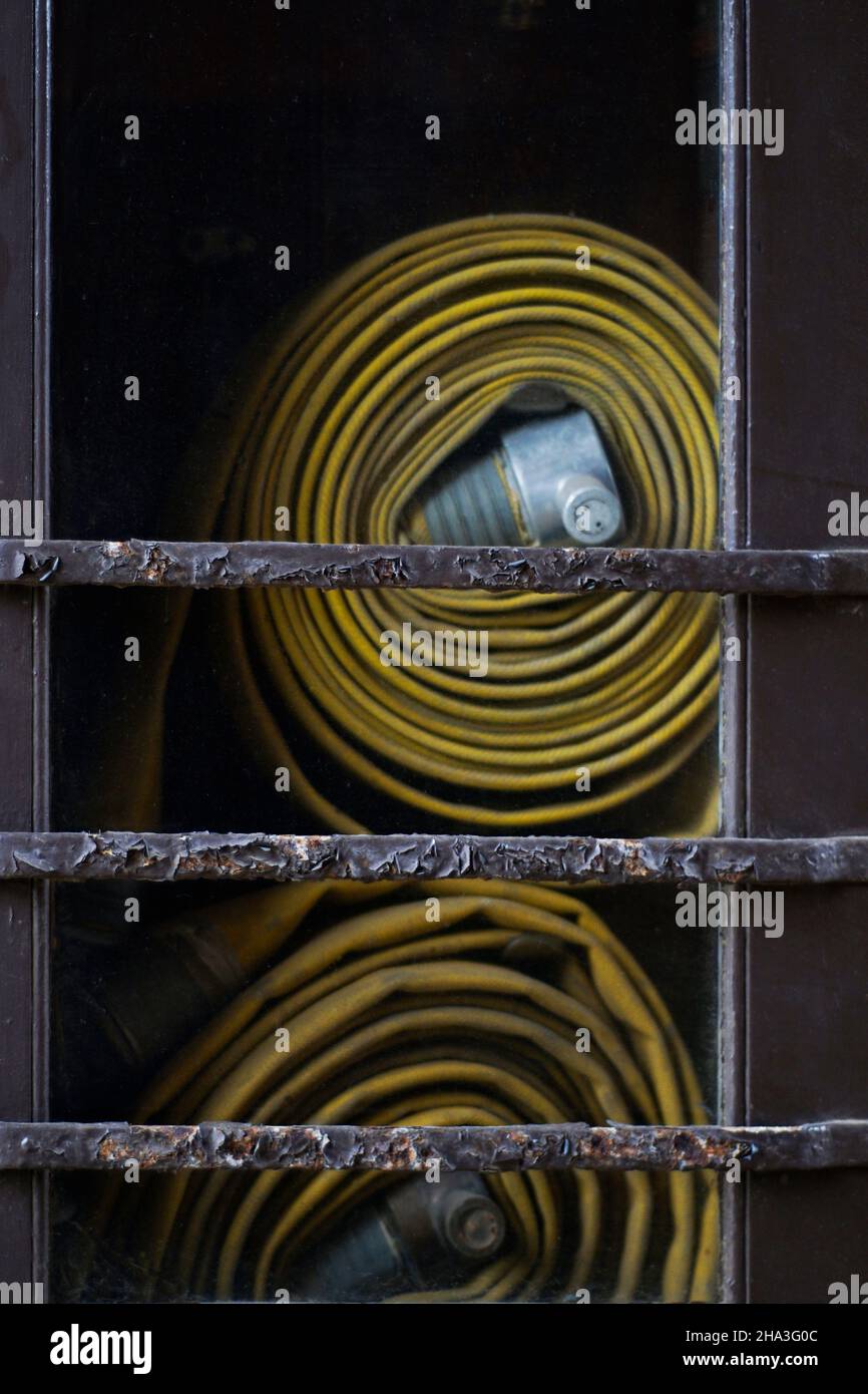 Antique fire hose hi-res stock photography and images - Alamy