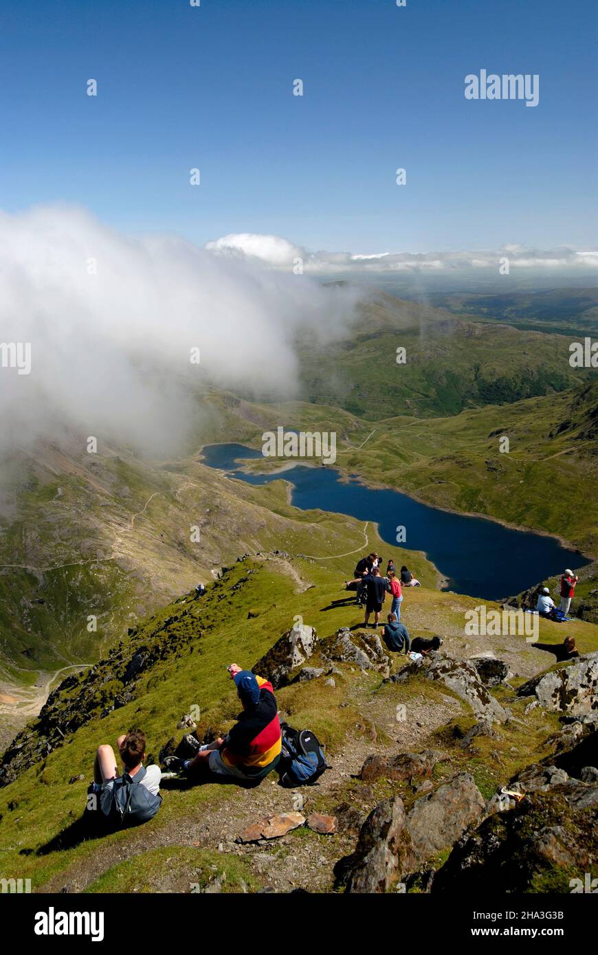 View of the top of Snowdon, WALES UK Stock Photo - Alamy