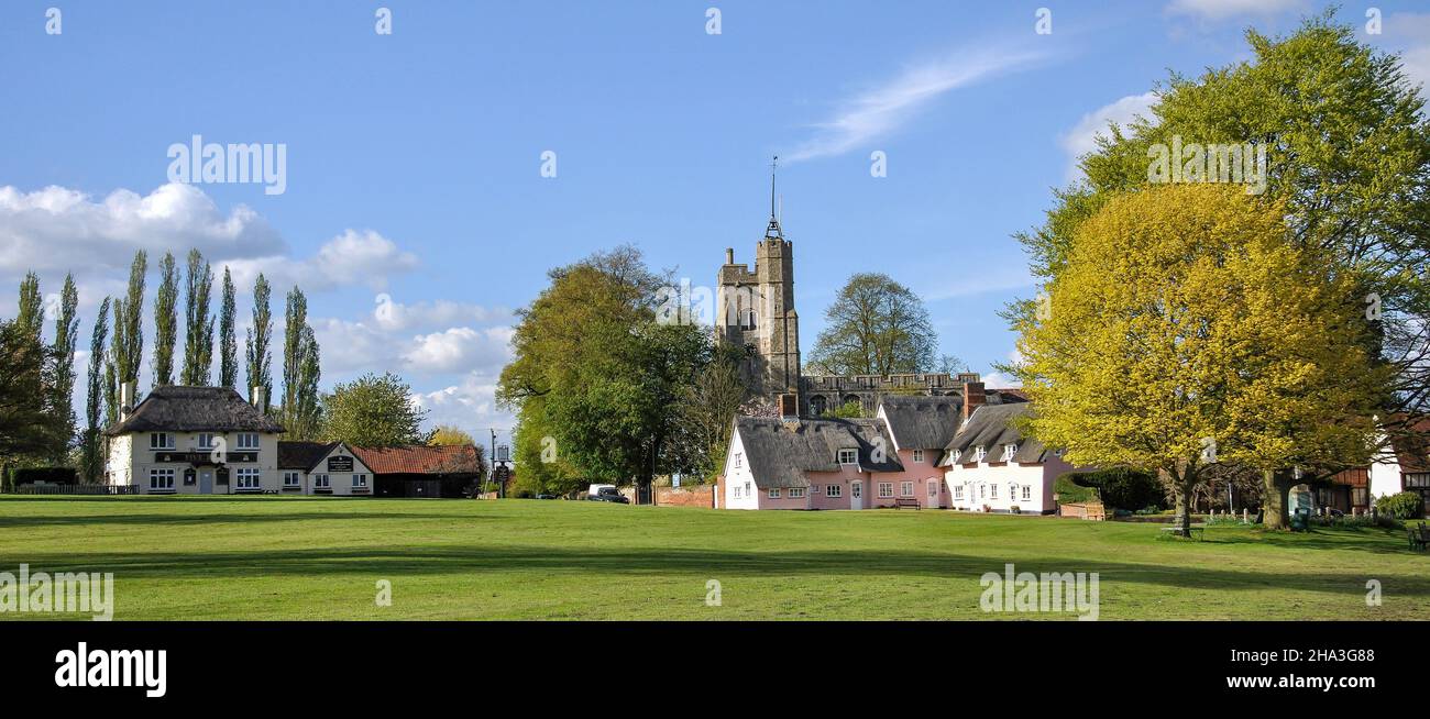 The Green, Cavendish, Suffolk, England, United Kingdom Stock Photo - Alamy