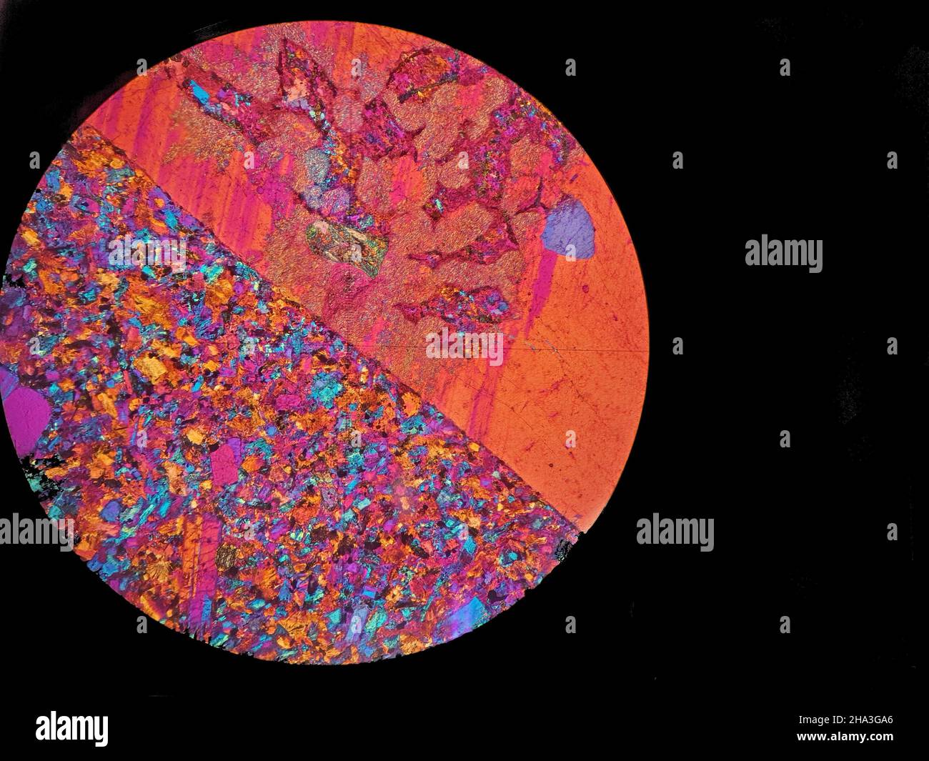 Colored sphere, with vibrant colors in shades of dark pink, orange ...