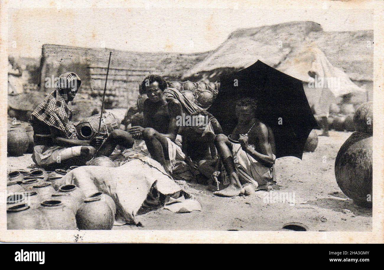 Historical postcard of Italian Somali (1928 Stock Photo - Alamy