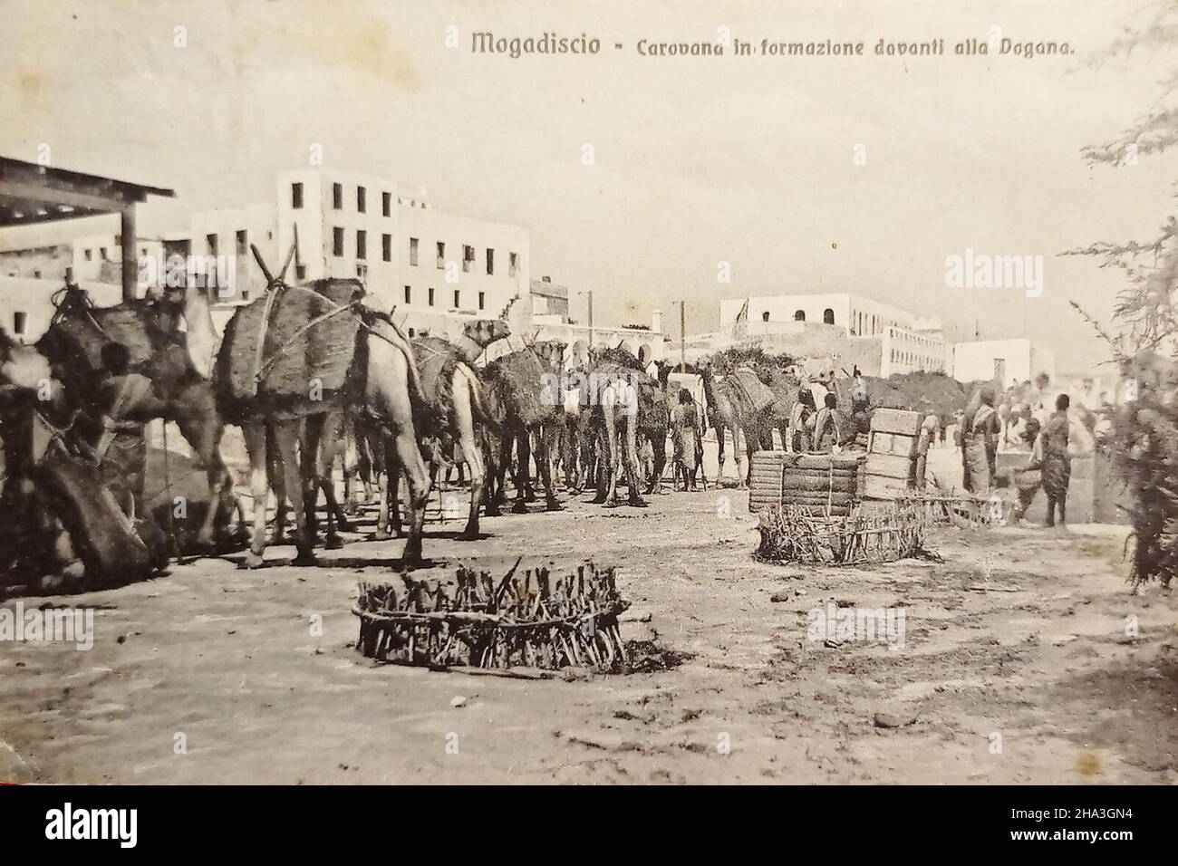 Historical postcard of Italian Somali (1914 Stock Photo - Alamy
