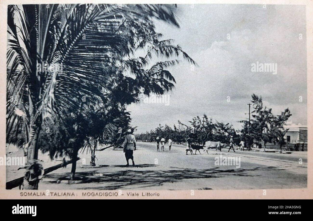 Historical postcard of Italian Somali Stock Photo - Alamy
