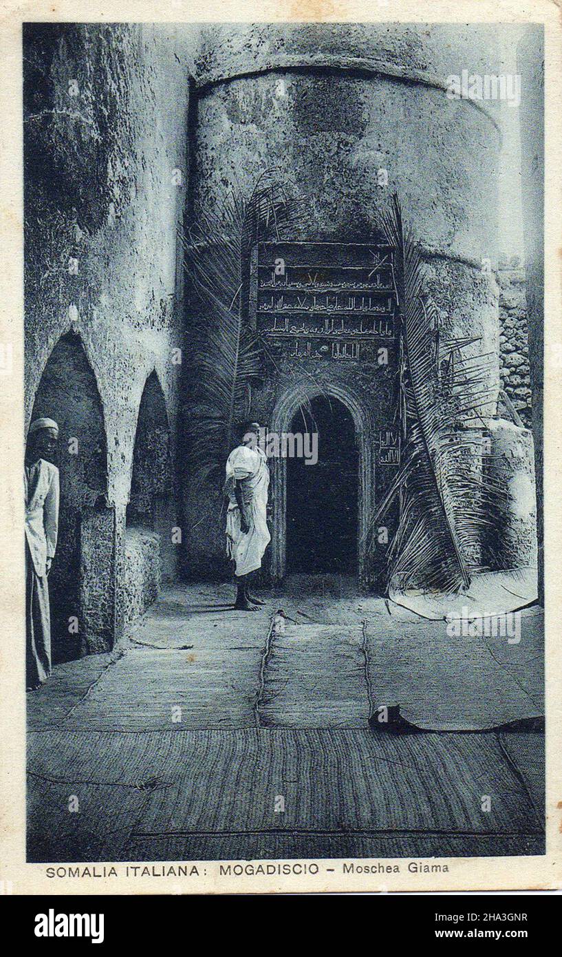 Historical postcard of Italian Somali (1936 Stock Photo - Alamy