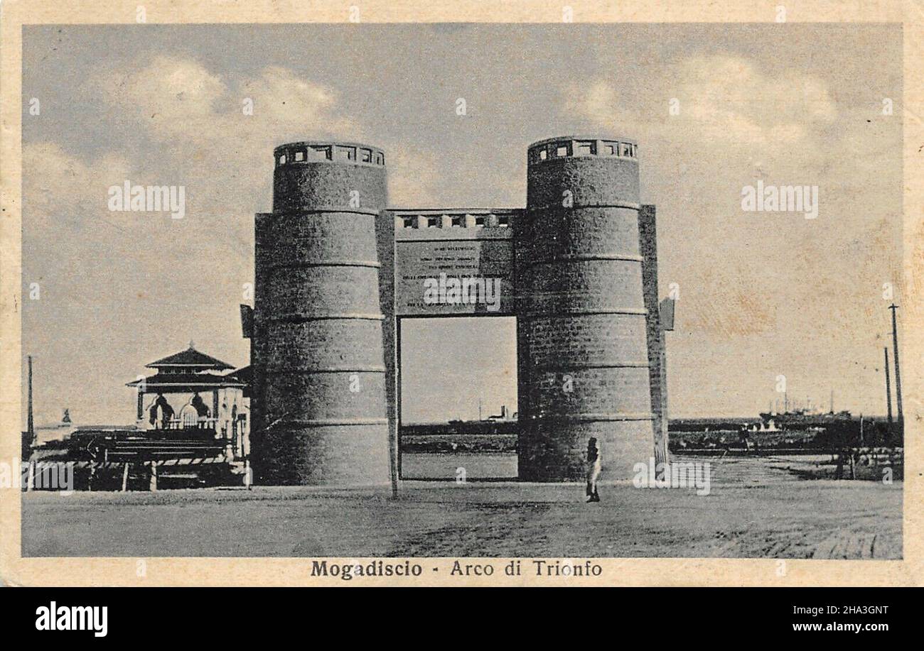 Historical postcard of Italian Somali (1936 Stock Photo - Alamy