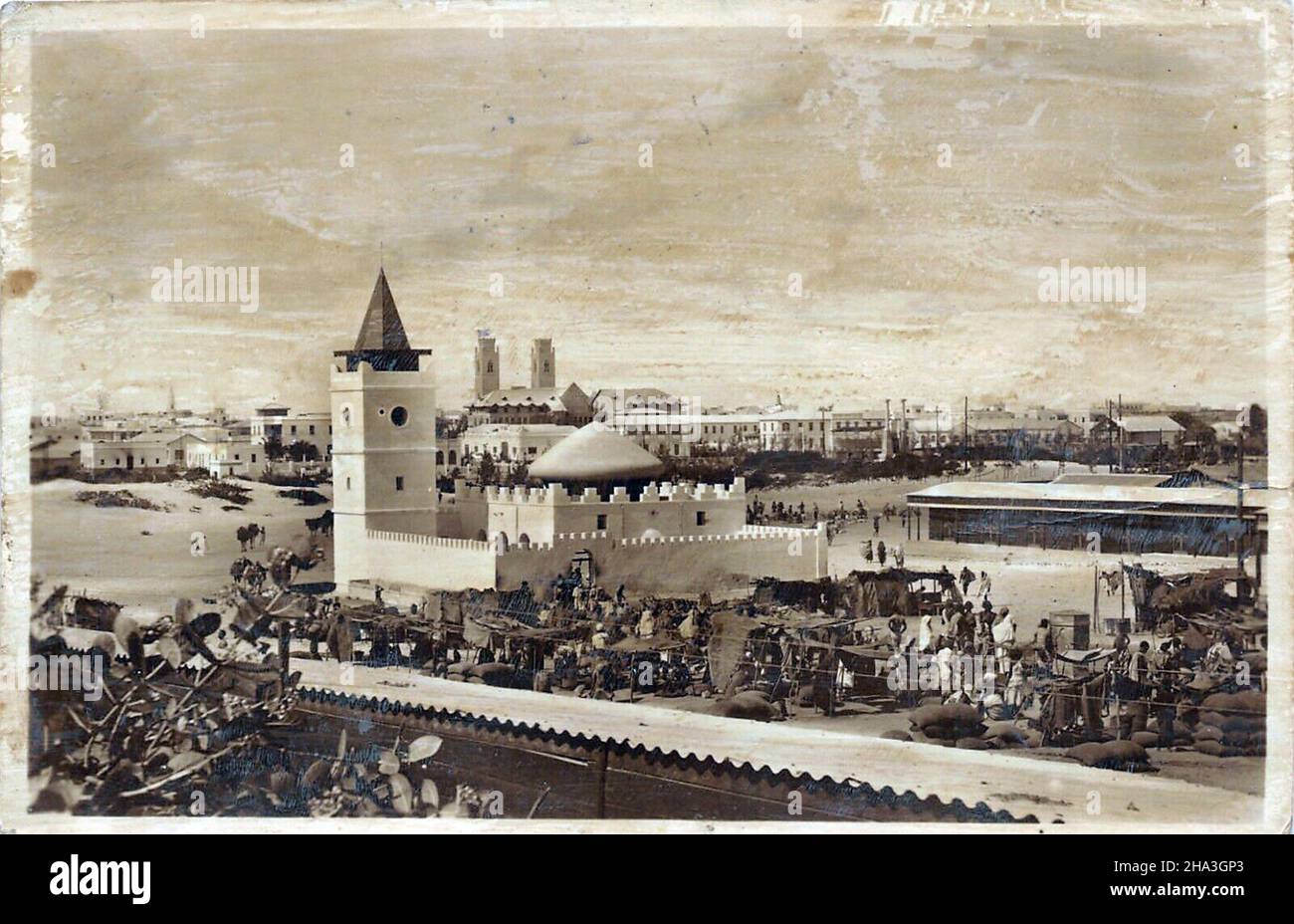 Historical postcard of Italian Somali Stock Photo - Alamy