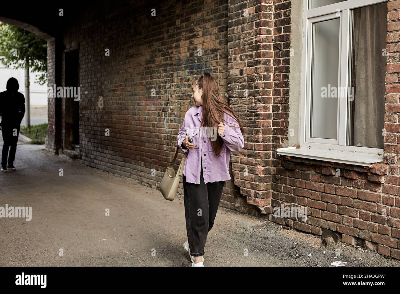 Frightened Woman Running