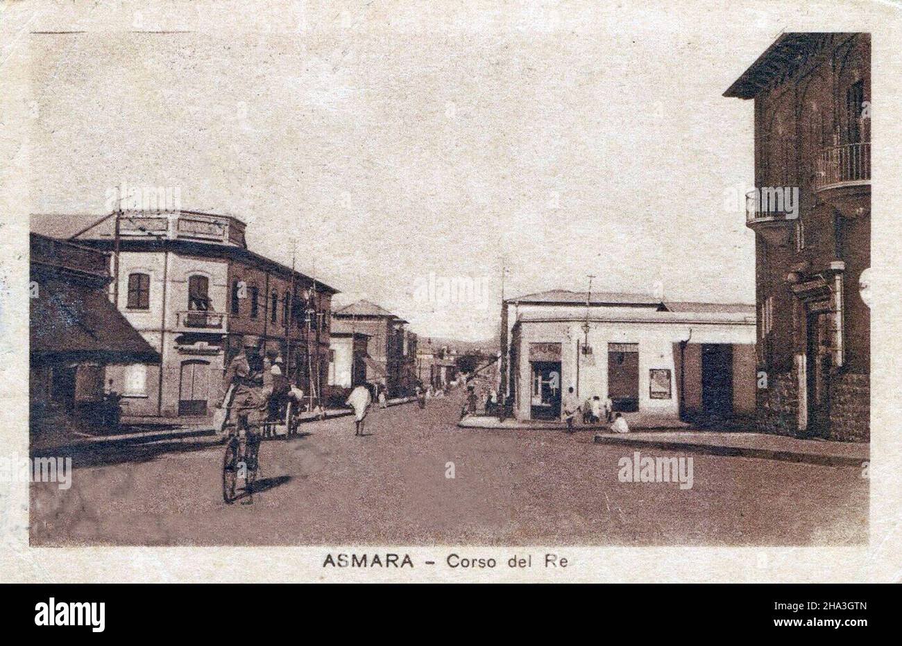 Historical postcard of Italian Eritrea (1939 Stock Photo - Alamy