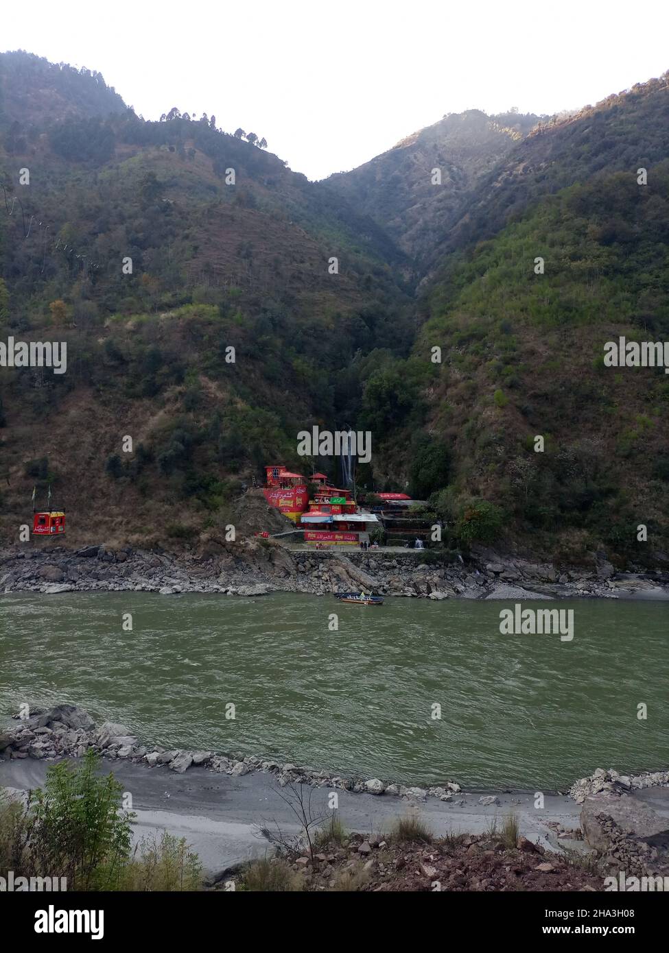 Beautiful view of the Mountains and Lake side areas in Pakistan Stock ...