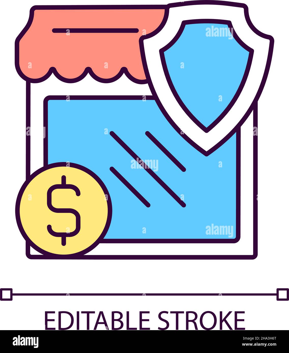 Small business insurance RGB color icon Stock Vector Image & Art - Alamy