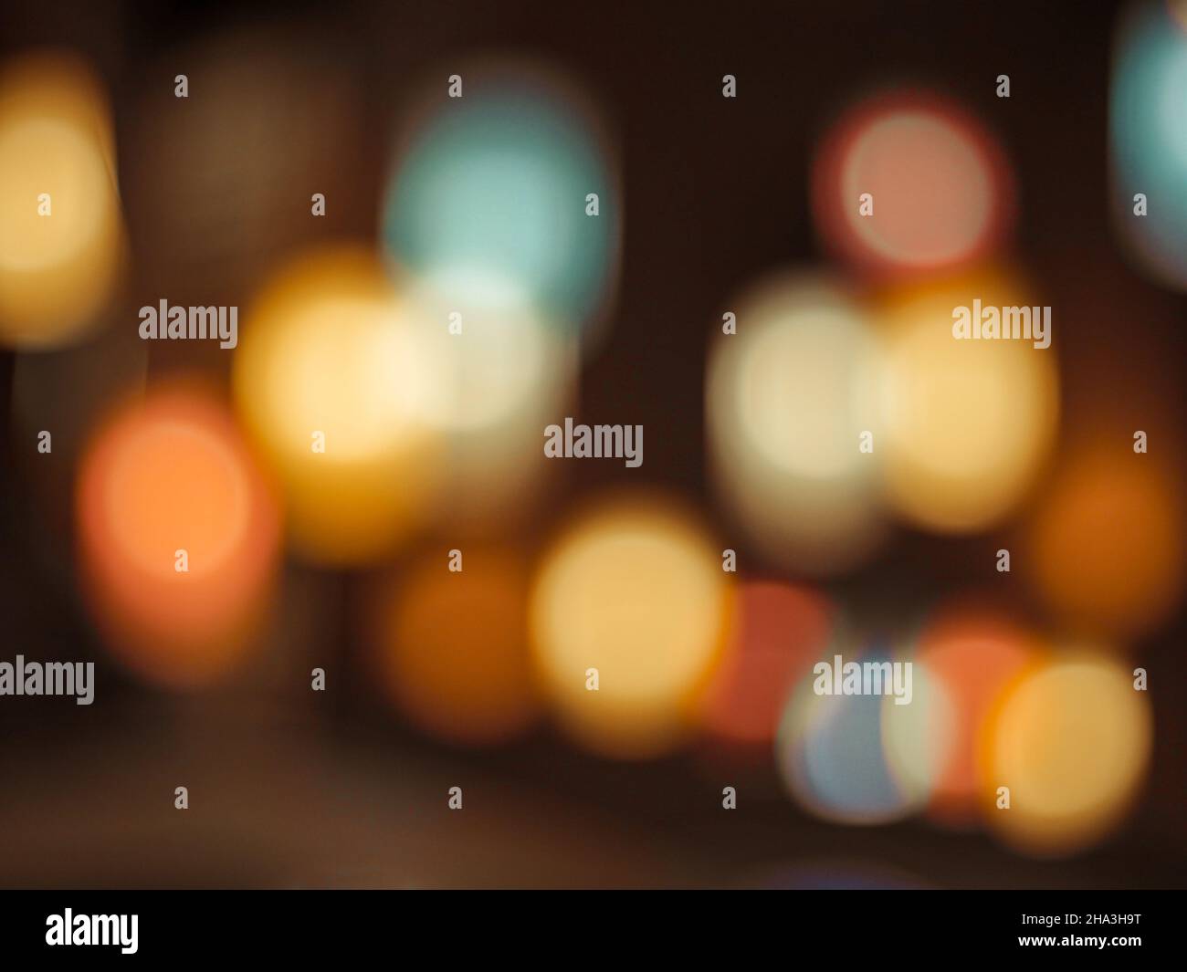 Defocused light source Gold yellow Bokeh Colorful abstract blur ...