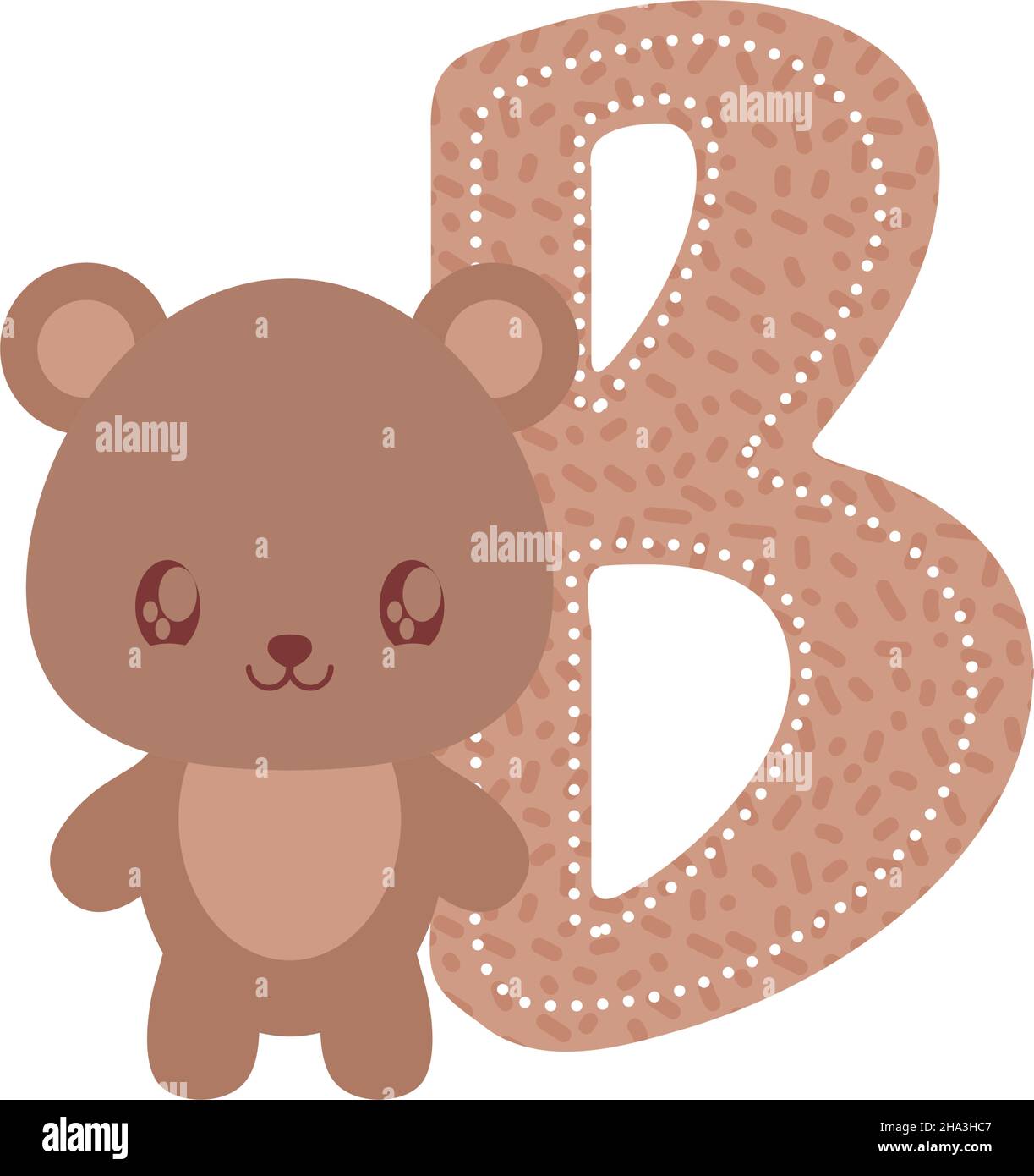letter B with bear Stock Vector Image & Art - Alamy