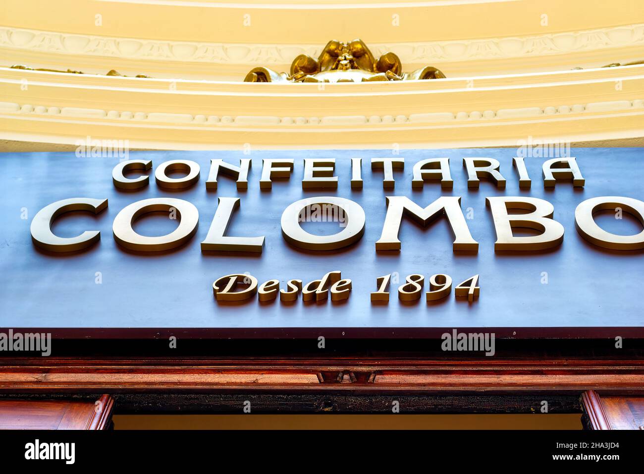 Entrance Sign. Architectural detail of the Colombo Confectionary ...