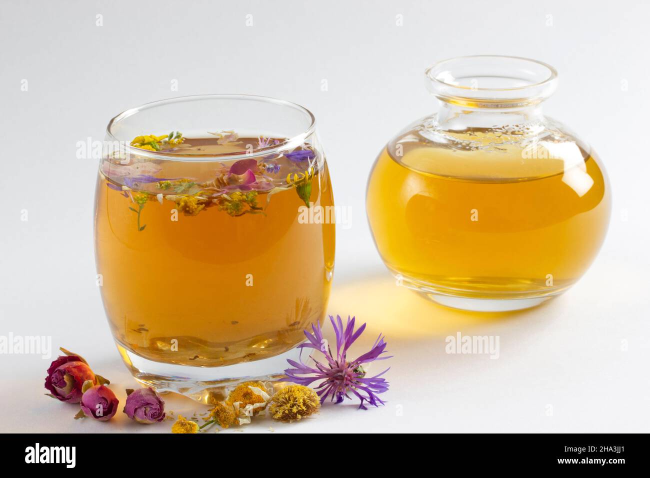 herbal tea mixed from various flowers Stock Photo - Alamy