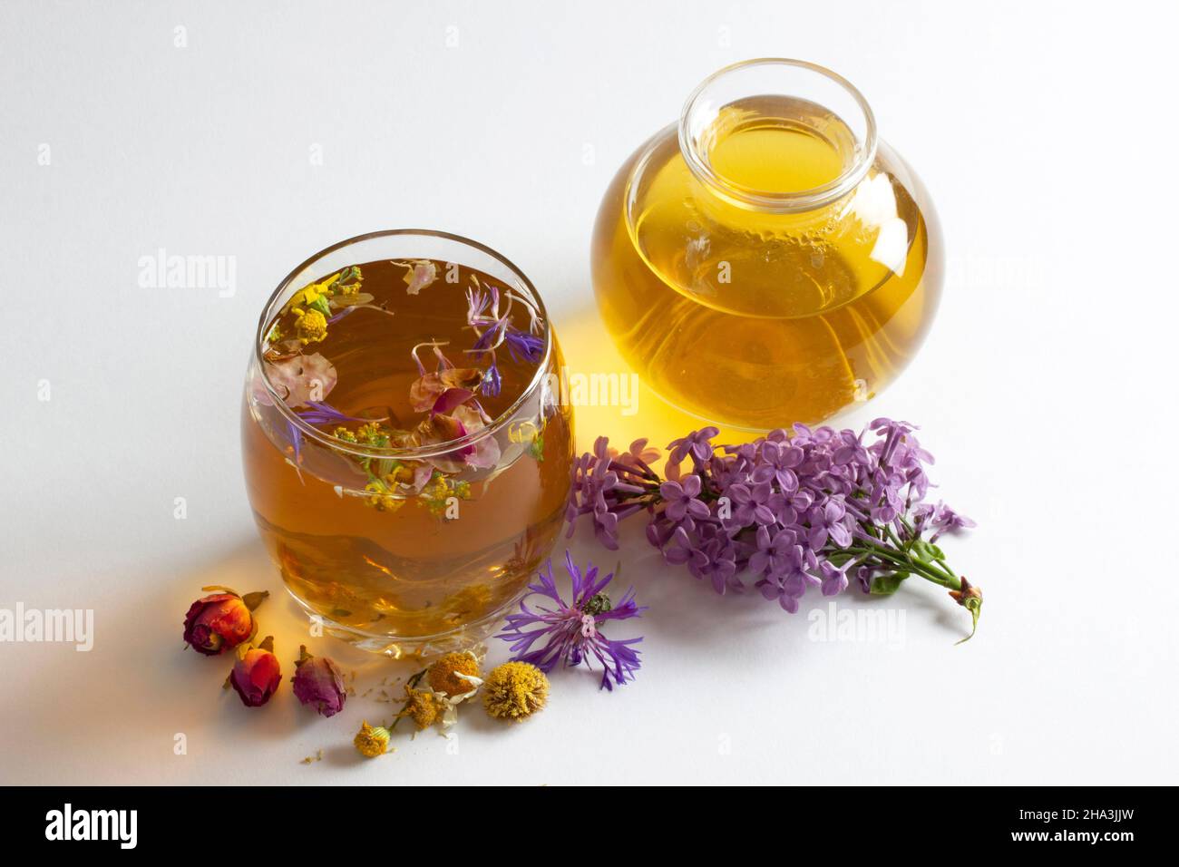 herbal tea mixed from various flowers Stock Photo - Alamy