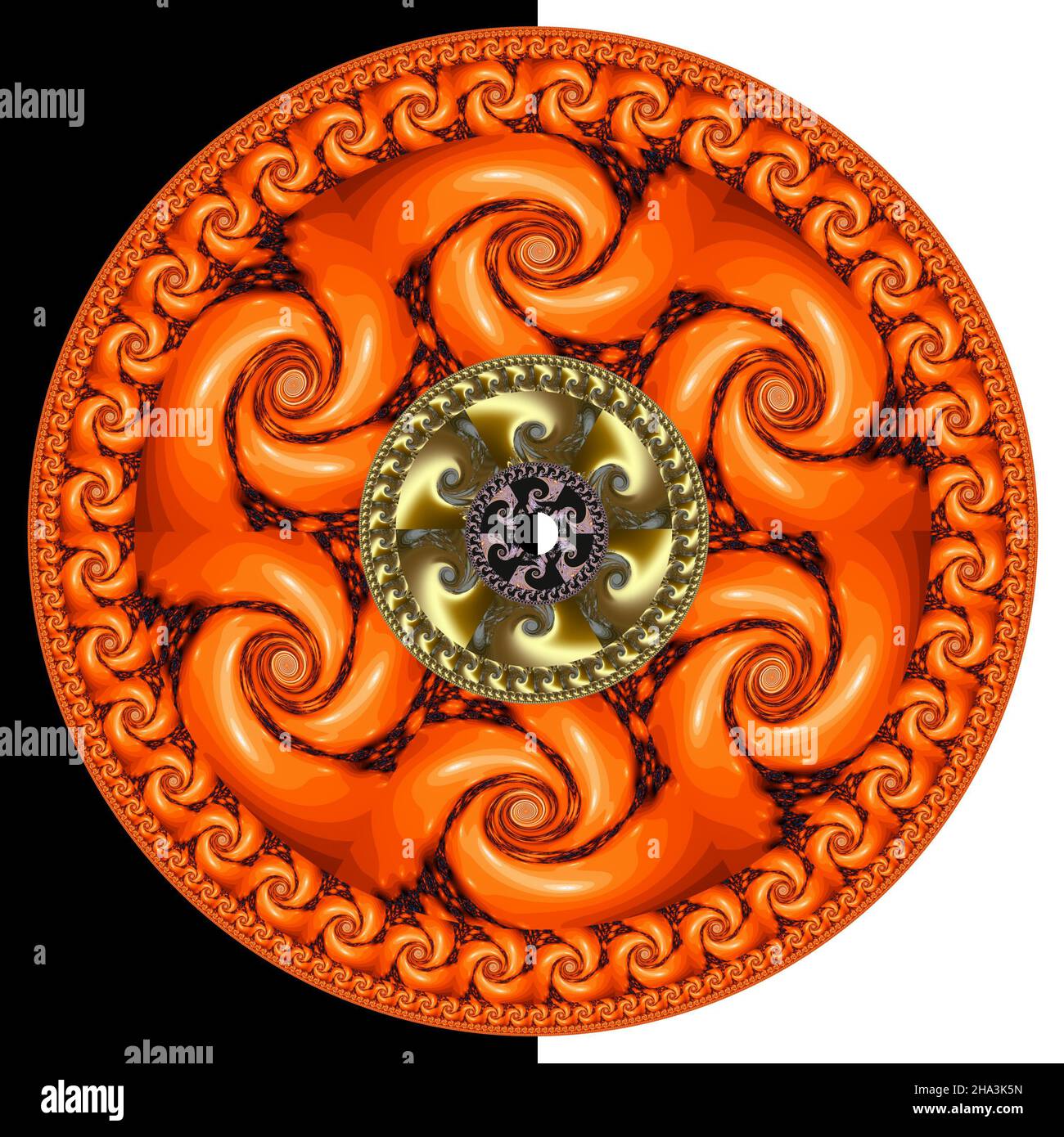 Mandala fractal hi-res stock photography and images - Alamy