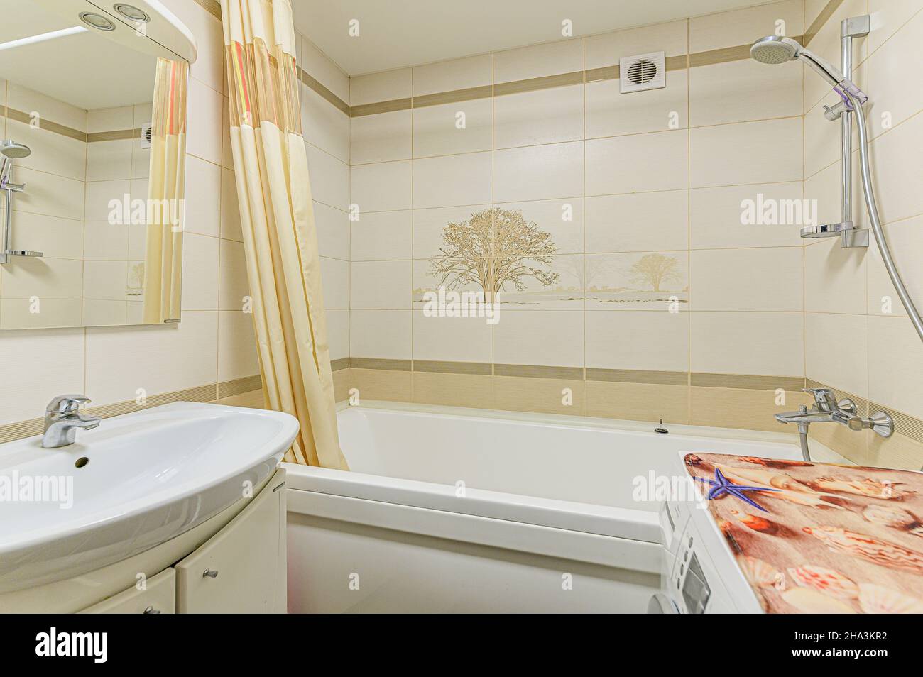 Russia, Moscow- May 06, 2020: interior room apartment modern bright ...