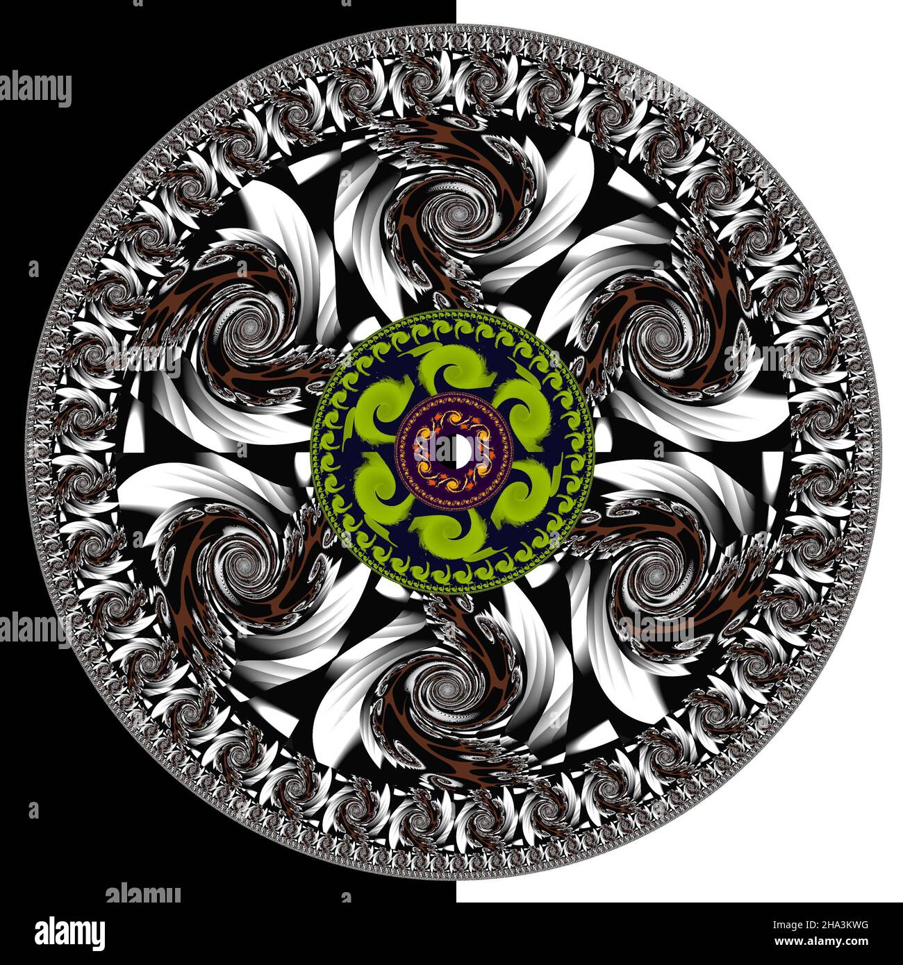 Mandala fractal hi-res stock photography and images - Alamy