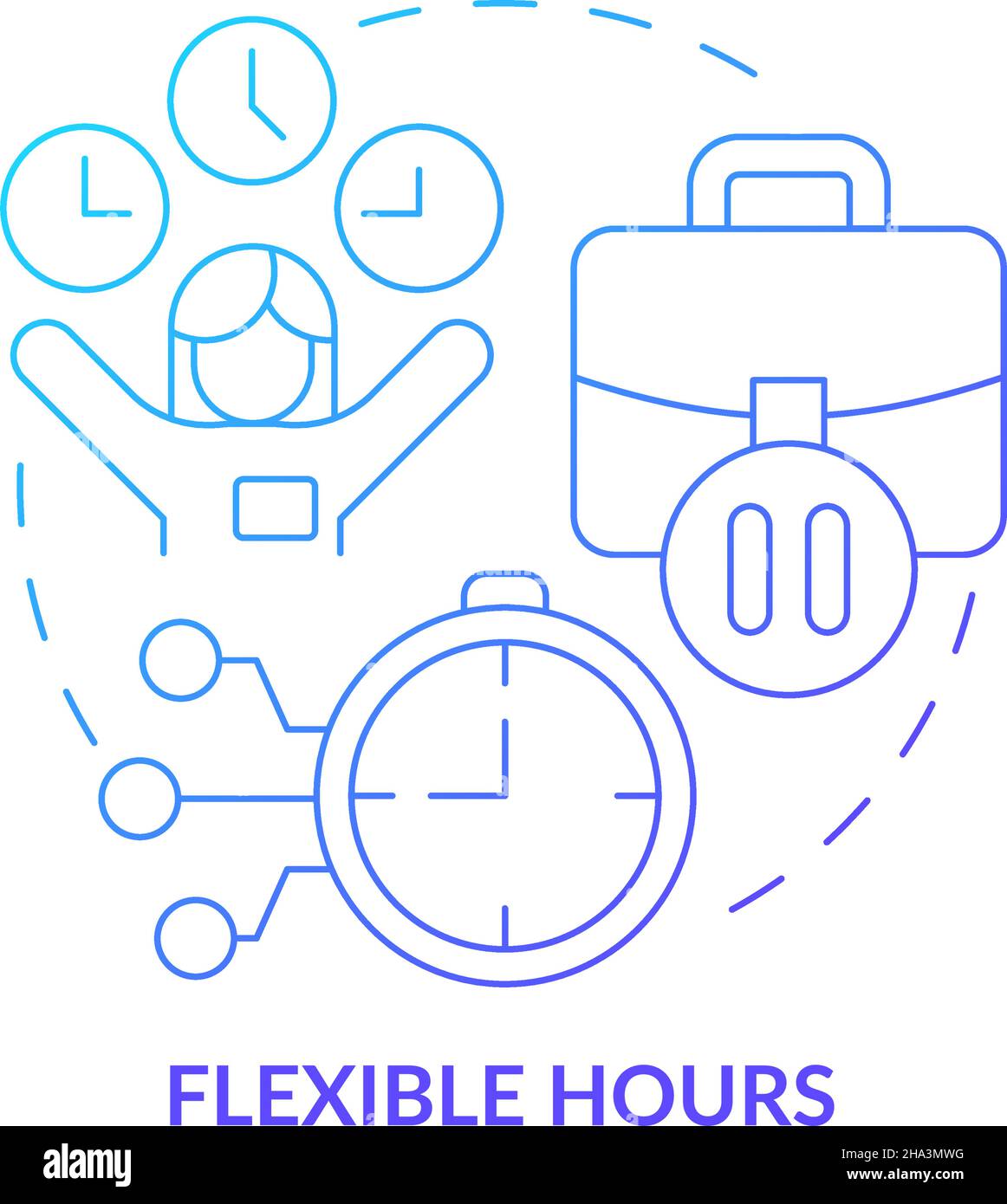 Flexible work schedule concept icon Stock Vector Image & Art - Alamy