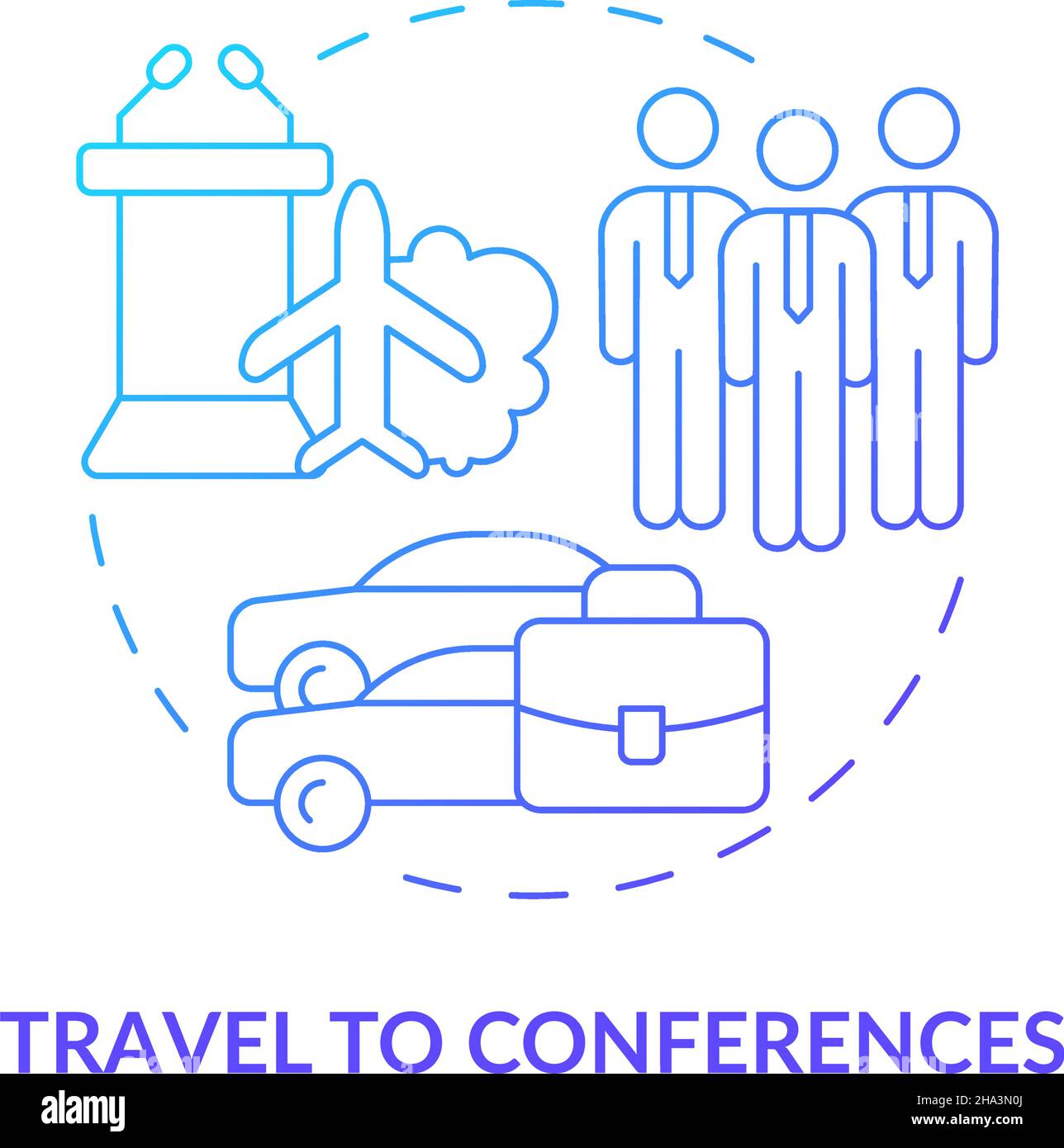 Business conference trip concept icon Stock Vector Image & Art - Alamy
