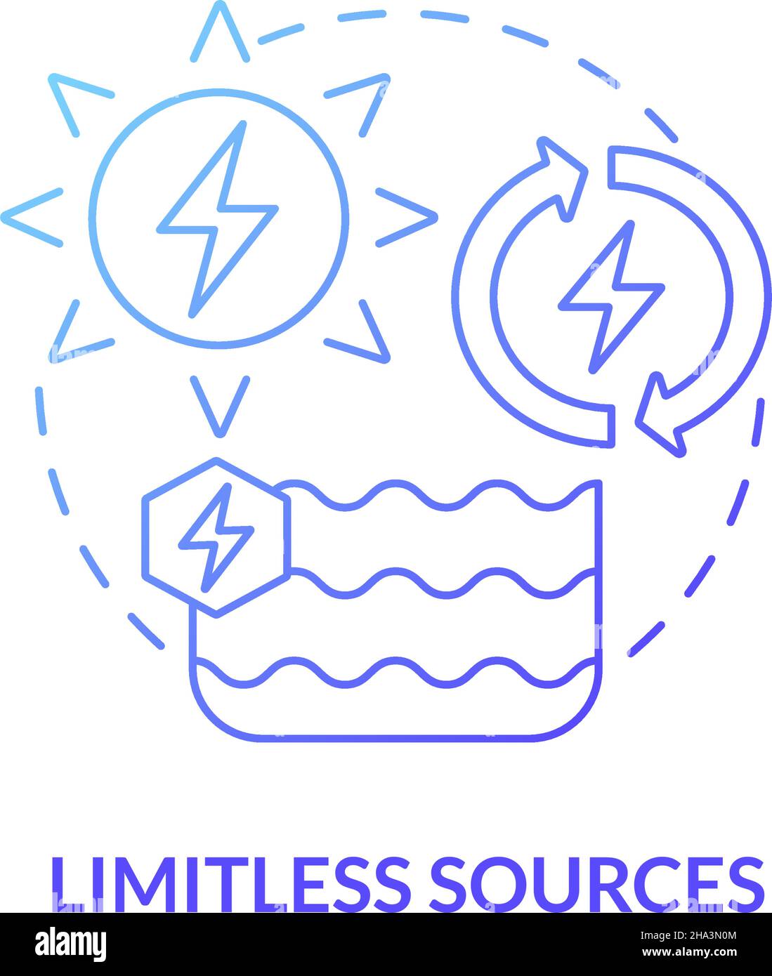 Limitless sources blue gradient concept icon Stock Vector Image & Art ...