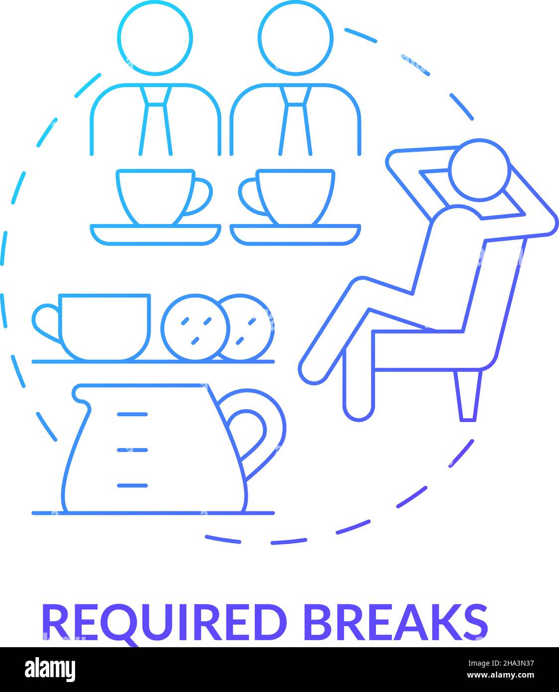 Required work pause concept icon Stock Vector Image & Art - Alamy