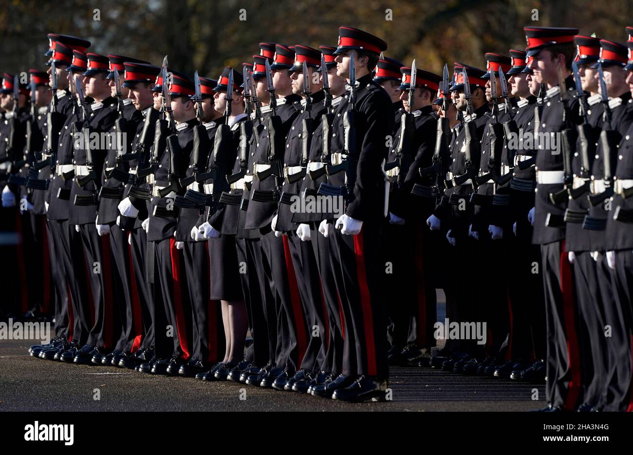 Officer Cadets line up during the Sovereign's Parade at the Royal ...