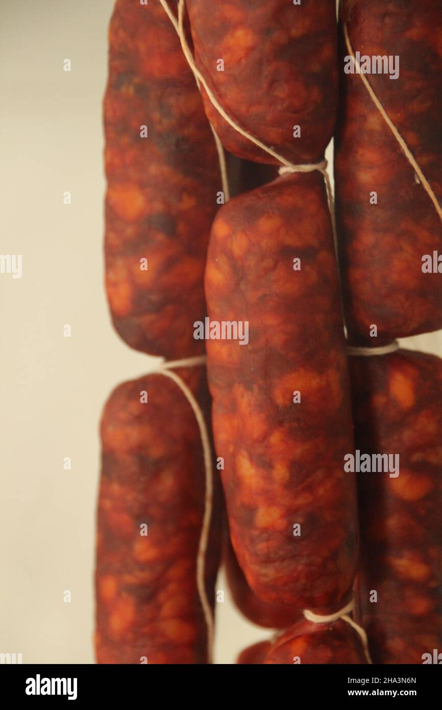 Hanging chorizo hi-res stock photography and images - Alamy