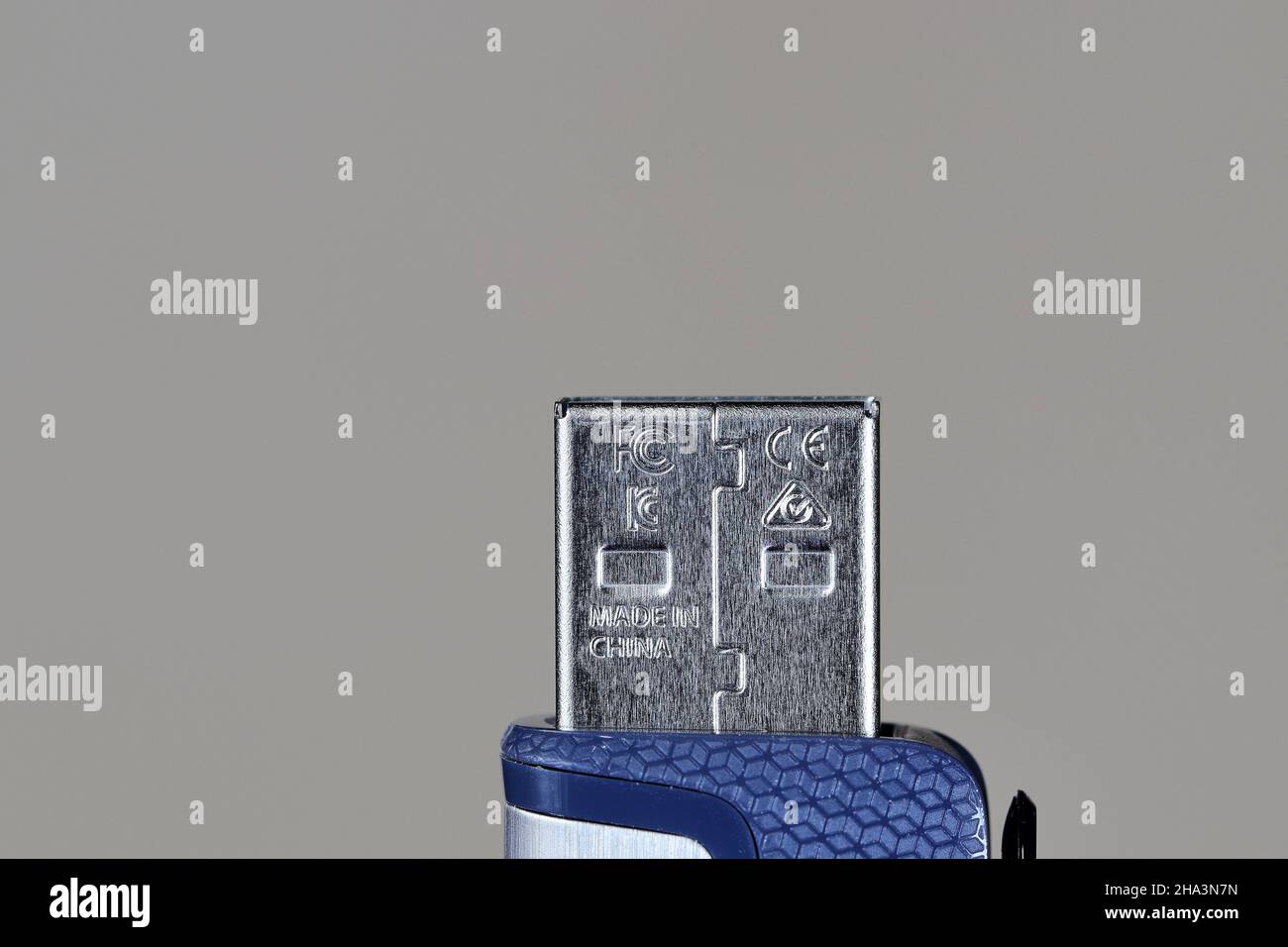 USB memory stick detail on type a interface with capacity size ...