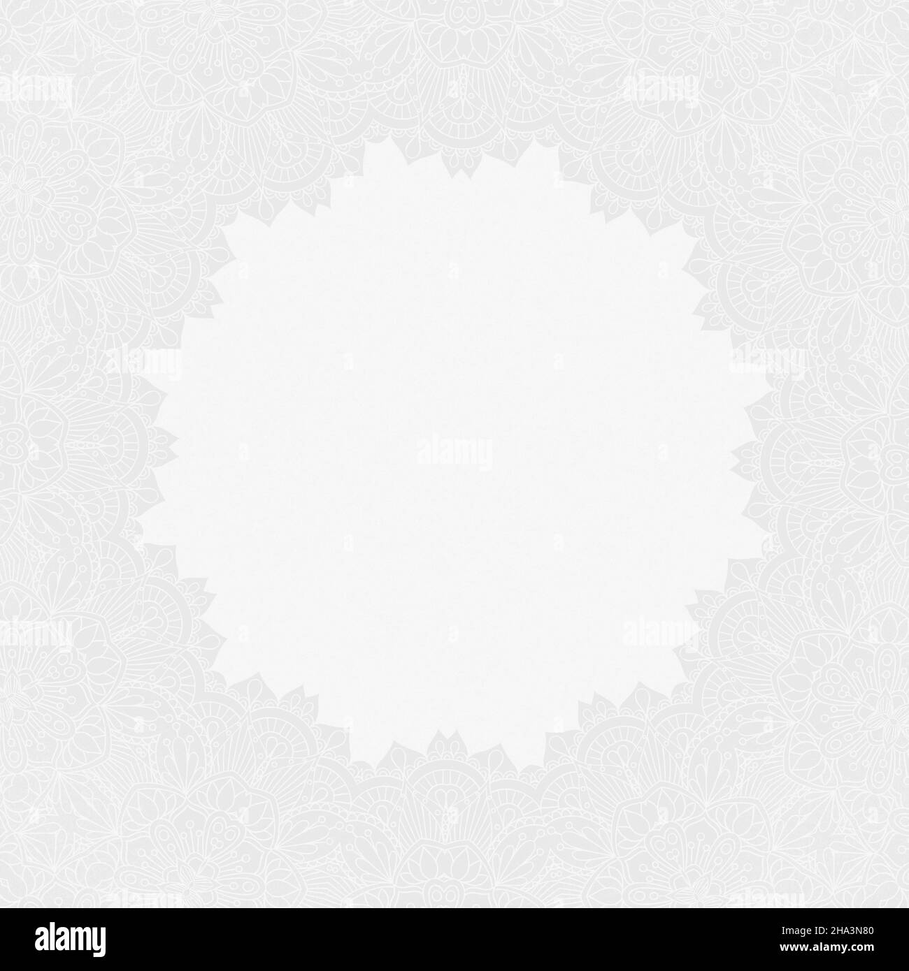 White subtle frame. Beautiful floral ornament. Perfect for winter ...