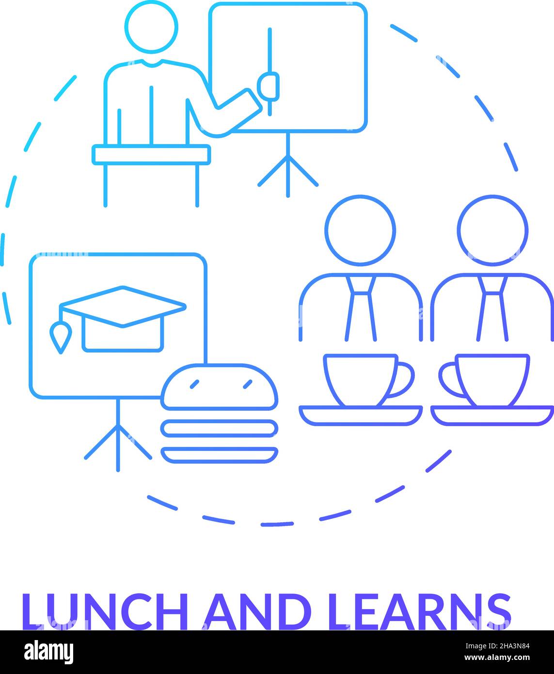 Education during lunch concept icon Stock Vector Image & Art - Alamy