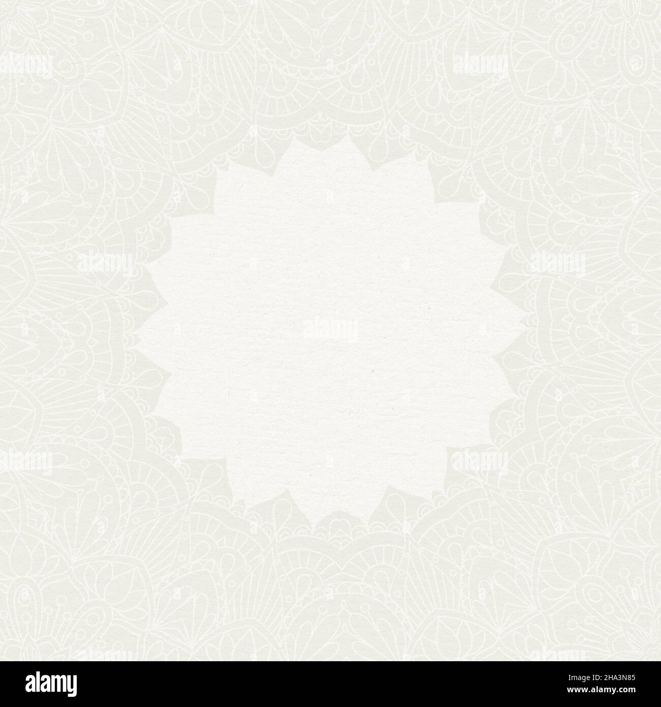 White subtle frame. Beautiful floral ornament. Perfect for winter ...