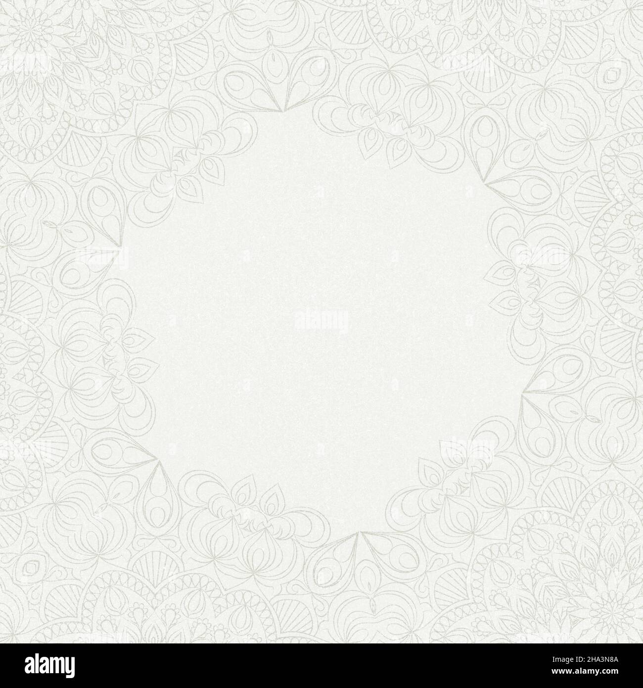 White subtle frame. Beautiful floral ornament. Perfect for winter ...