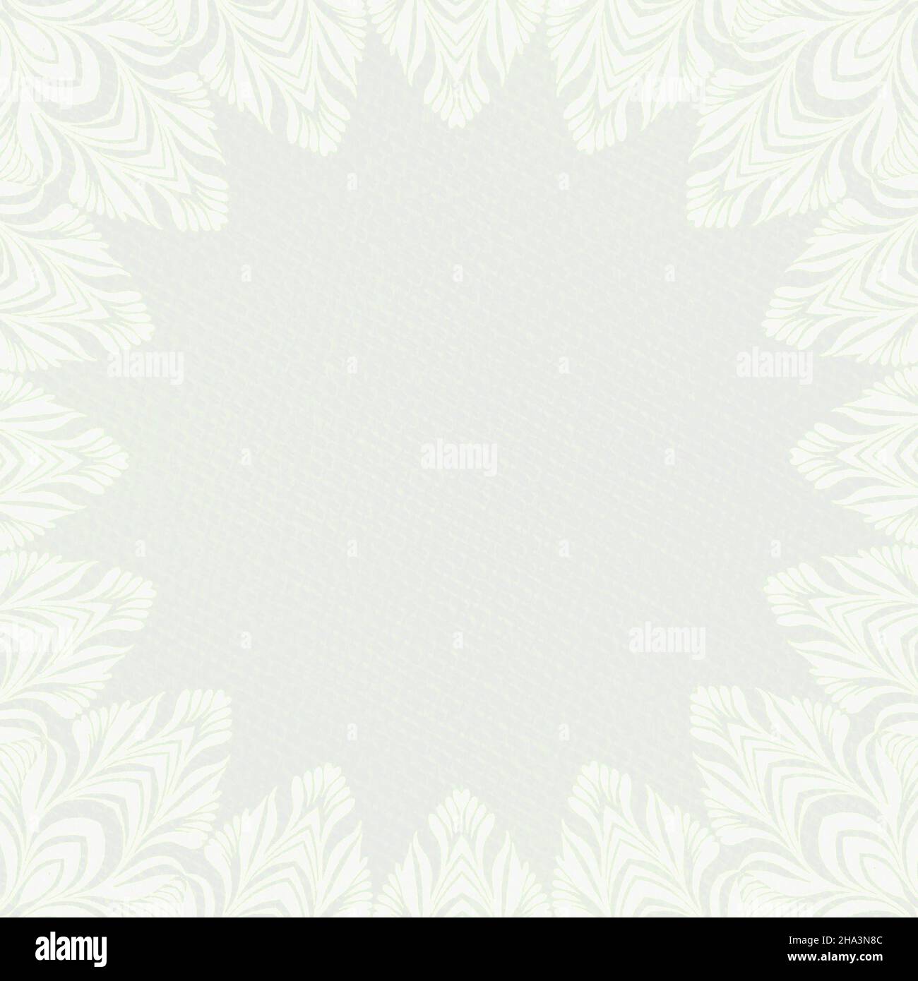 White subtle frame. Beautiful floral ornament. Perfect for winter ...