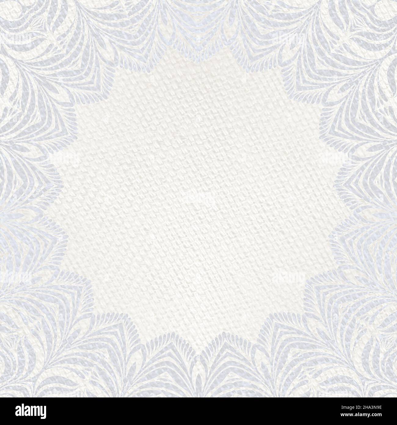White subtle frame. Beautiful floral ornament. Perfect for winter ...