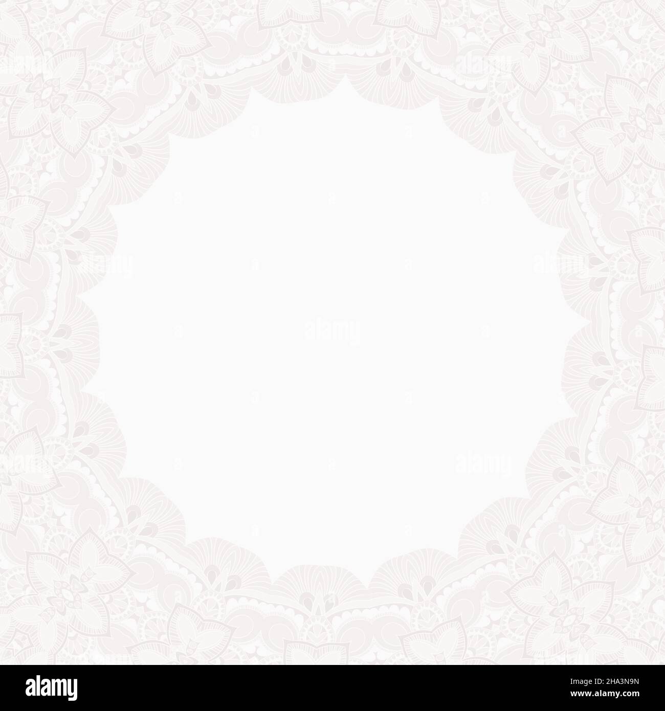 White subtle frame. Beautiful floral ornament. Perfect for winter ...