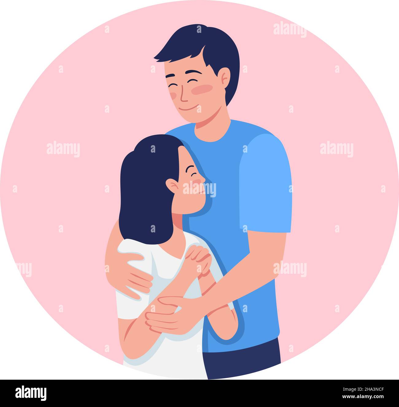 Parent and kid bonding 2D vector isolated illustration Stock Vector ...