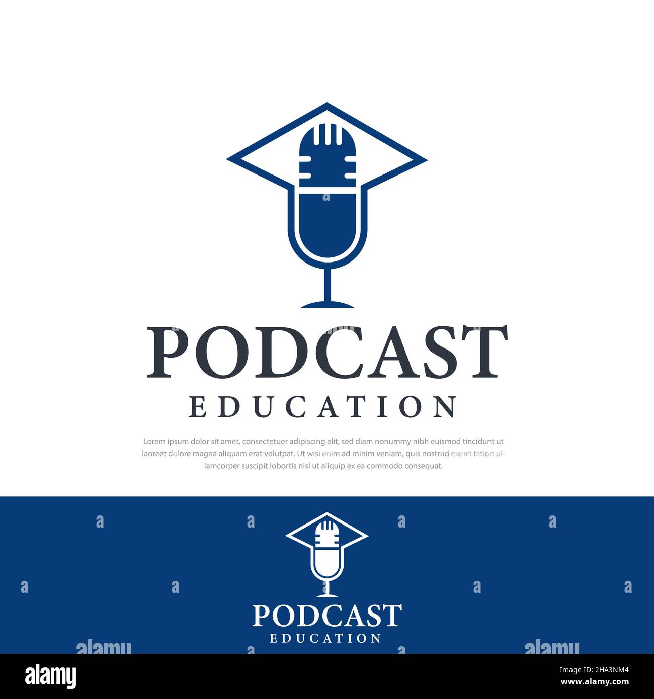 Educational podcast Logo Vector flat illustration, icon, logo design on ...
