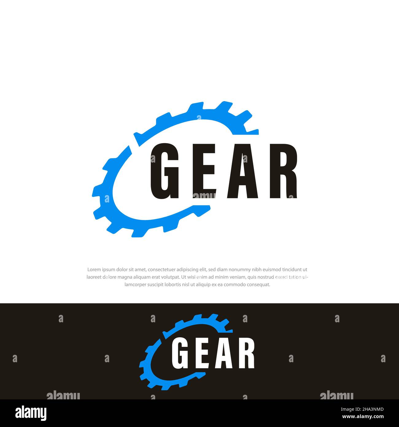 Unique blue Gear Logo Design Vector Template, mechanical logo symbol ...